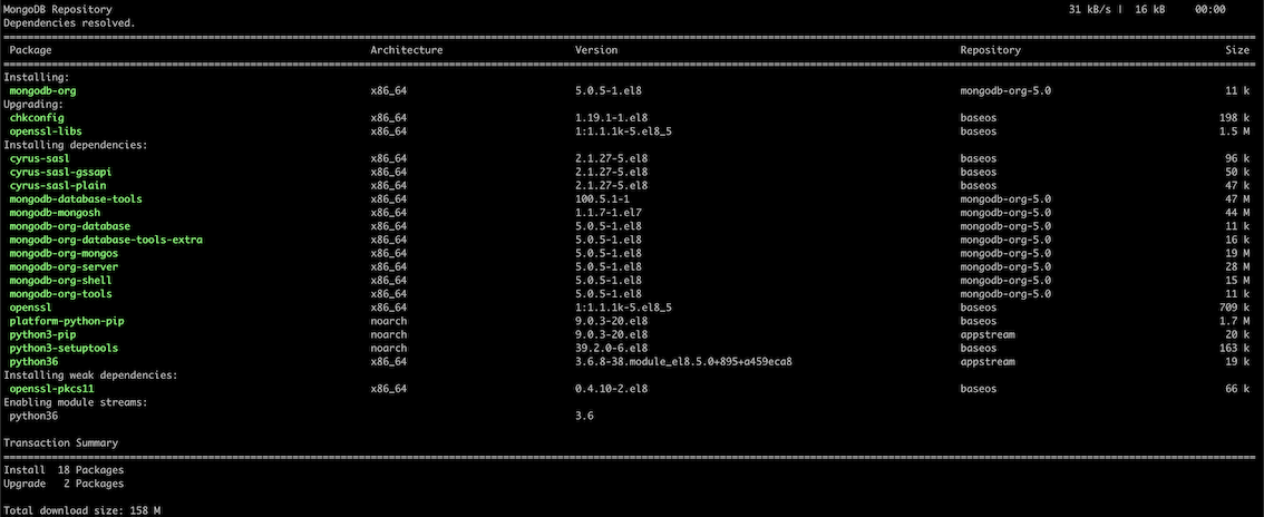 MongoDB - Instalação no CentOS/RHEL - Yadax Databases